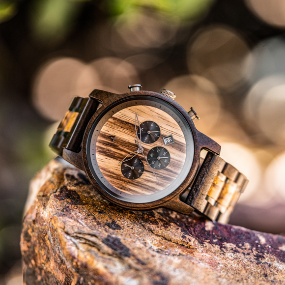 Engraved Wooden Watches With Chronograph Function | Treehut