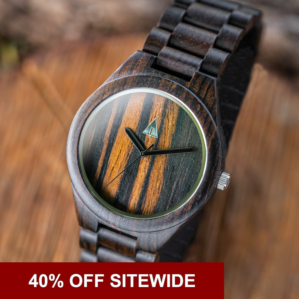 TREEHUT Wood Watches | Black | Mens Watch | Ebony | Classic Ebony Chase ...