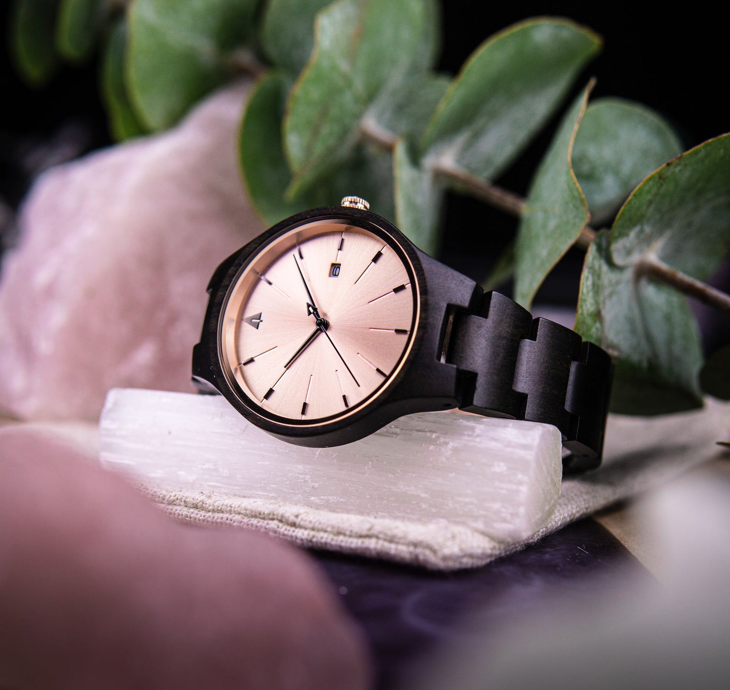 Women’s Wooden Watches | Solstice Chocolate Walnut Rose | Treehut