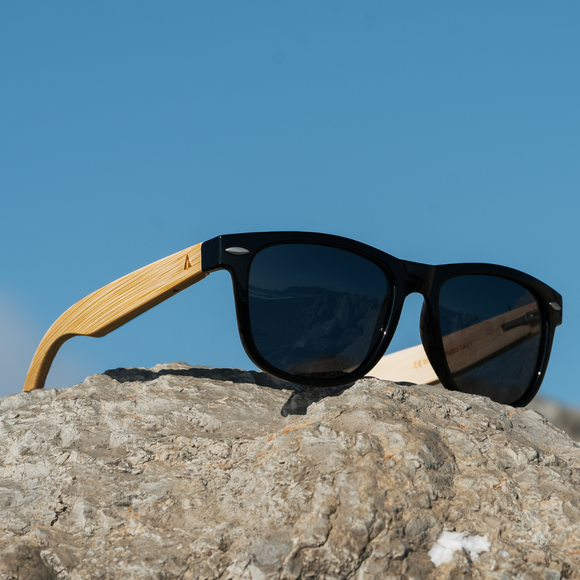 TREEHUT Wood Sunglasses | Men | Black | Bamboo Sunglasses | Wooden ...