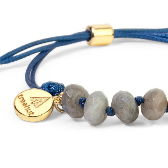 Grey Stone Bracelet for Women With Gold Accents | Treehut