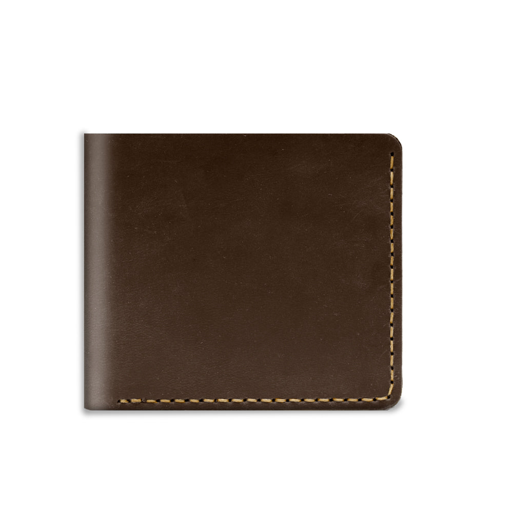 Brown Vertical Bifold Wallet With Built-In Coin Storage | Wallet Alone ...