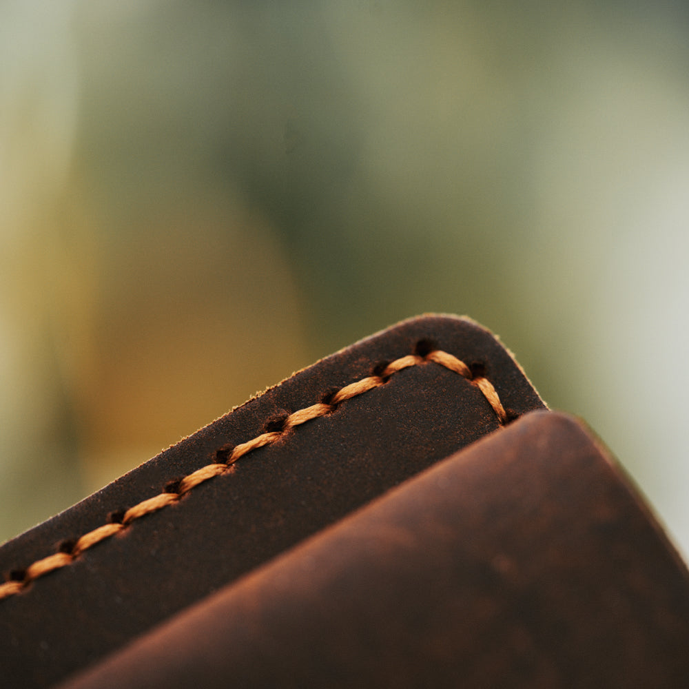 Brown Vertical Bifold Wallet With Built-In Coin Storage | Wallet Alone ...