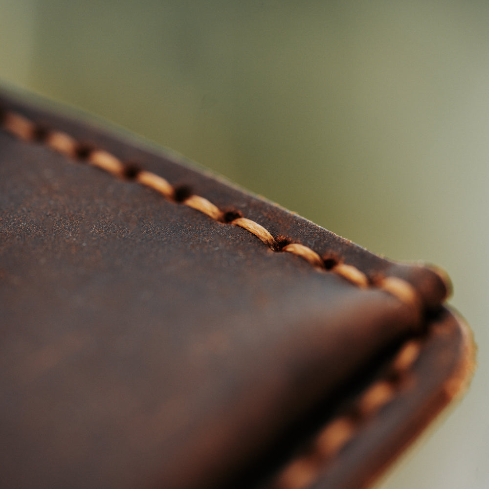 Brown Vertical Bifold Wallet With Built-In Coin Storage | Wallet Alone ...