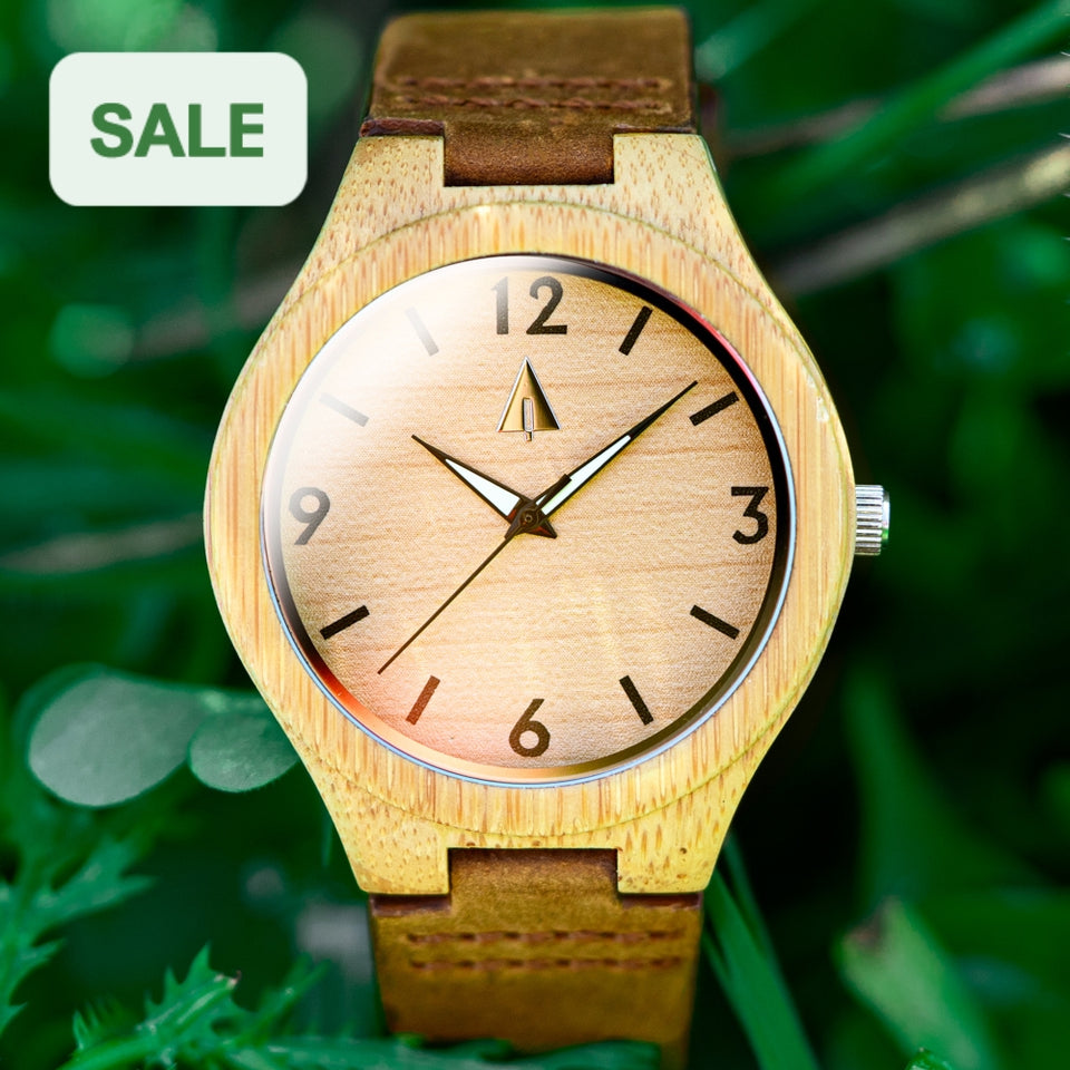 TREEHUT Wood Watches | Brown | Mens Watch | Bamboo | Classic Nova ...
