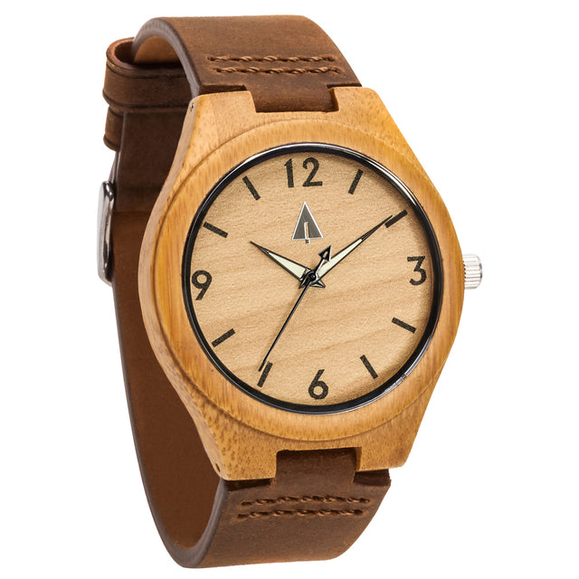 TREEHUT Wood Watches | Brown | Mens Watch | Bamboo | Classic Nova ...