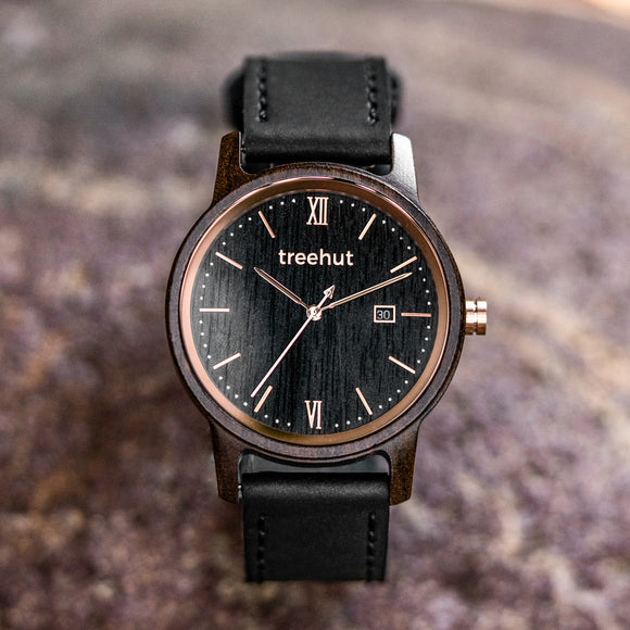 Copper Watches for Men With Edge | Odyssey Ebony Copper Black | Treehut