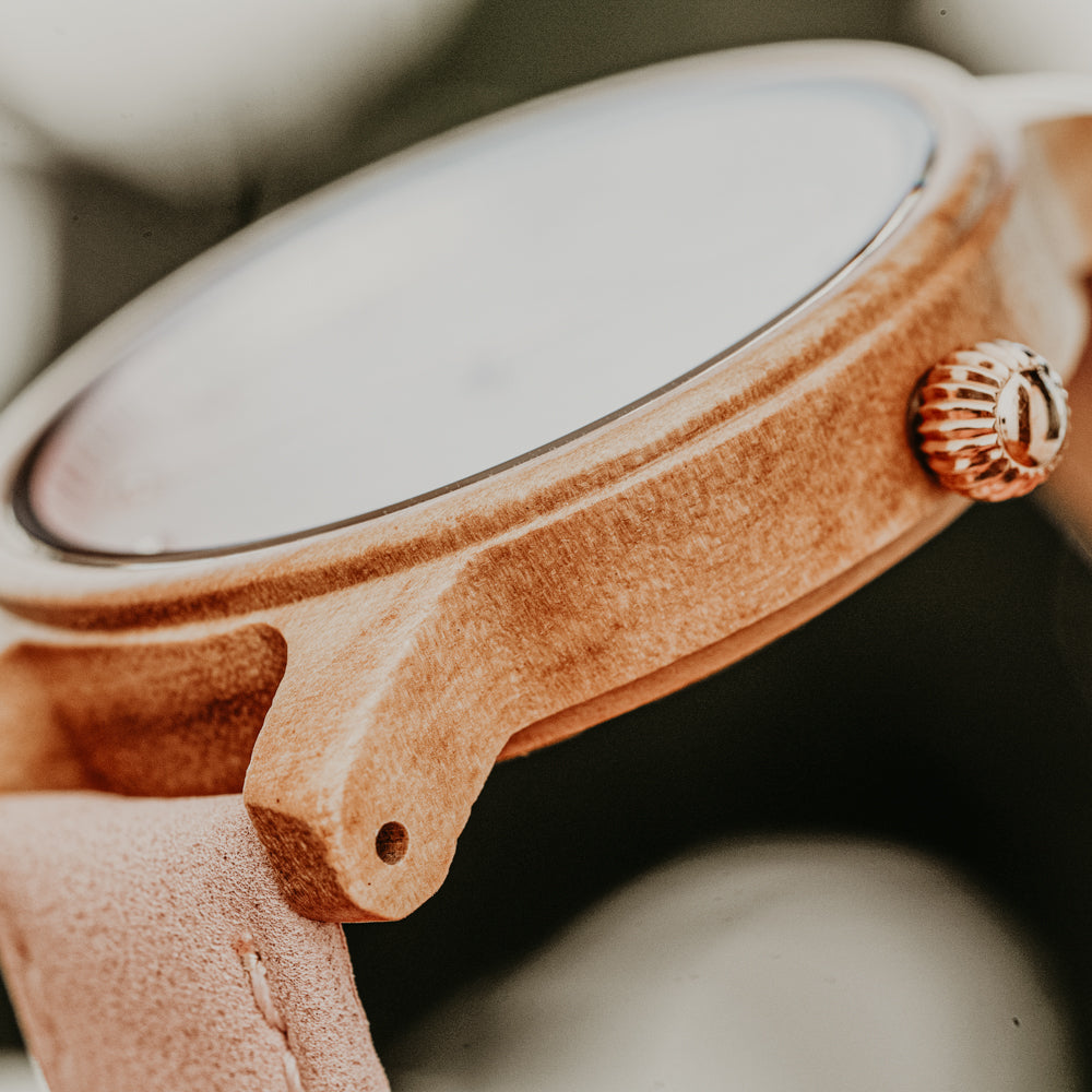 TREEHUT engraved wood watch | Brown Pink | Womens Watch | Olive | Emma ...
