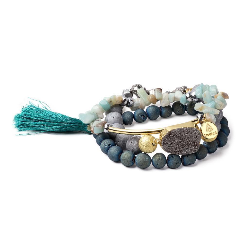 TREEHUT Bracelets | Women | Silver | Natural Stones | Nomad Silver Cloud Bracelet | Natural ...