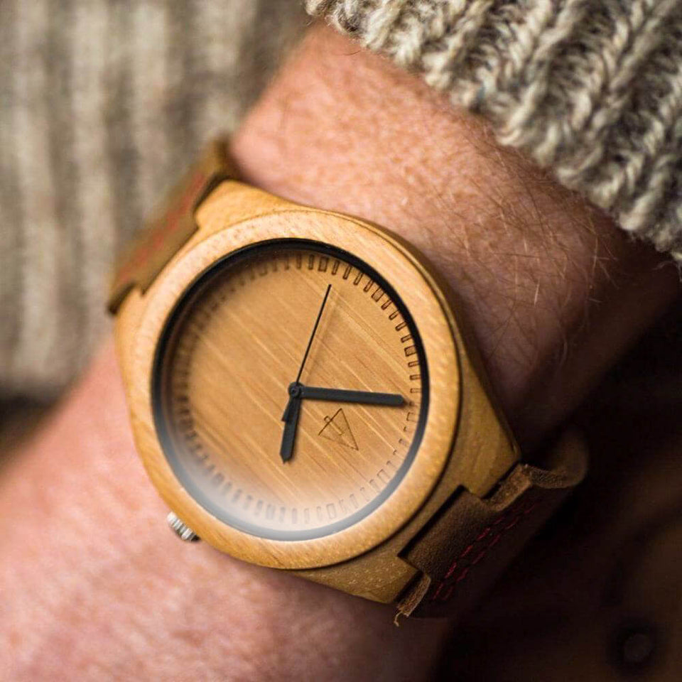 TREEHUT Wood Watches | Brown | Mens Watch | Bamboo | Classic Boyd ...
