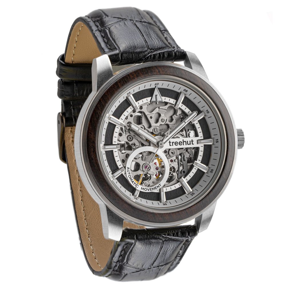 Men’s Wooden Watches That Move With You | Immortal Ebony Croco | Watch ...