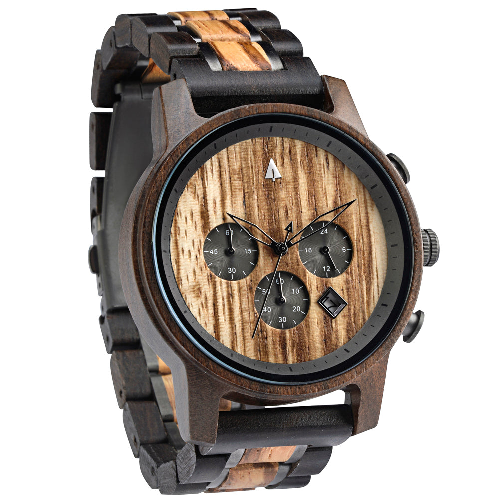 Engraved Wooden Watches With Chronograph Function | Treehut