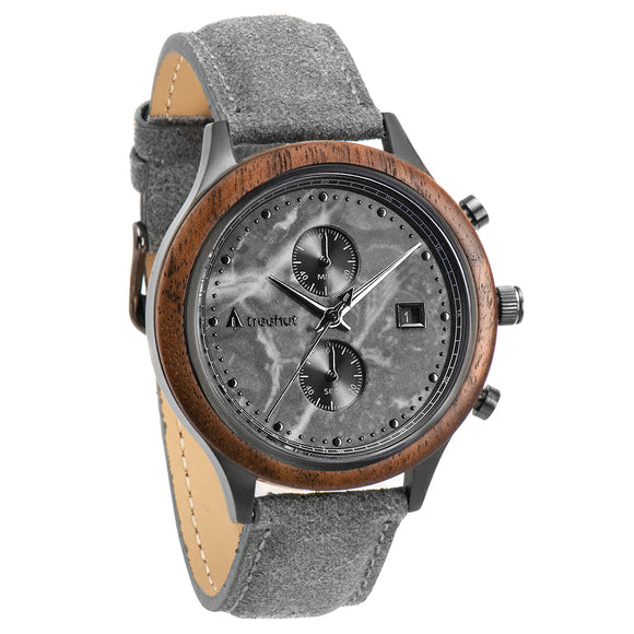 Treehut Wood and Marble Watches | Rise Mens Modern Chronograph Watch ...