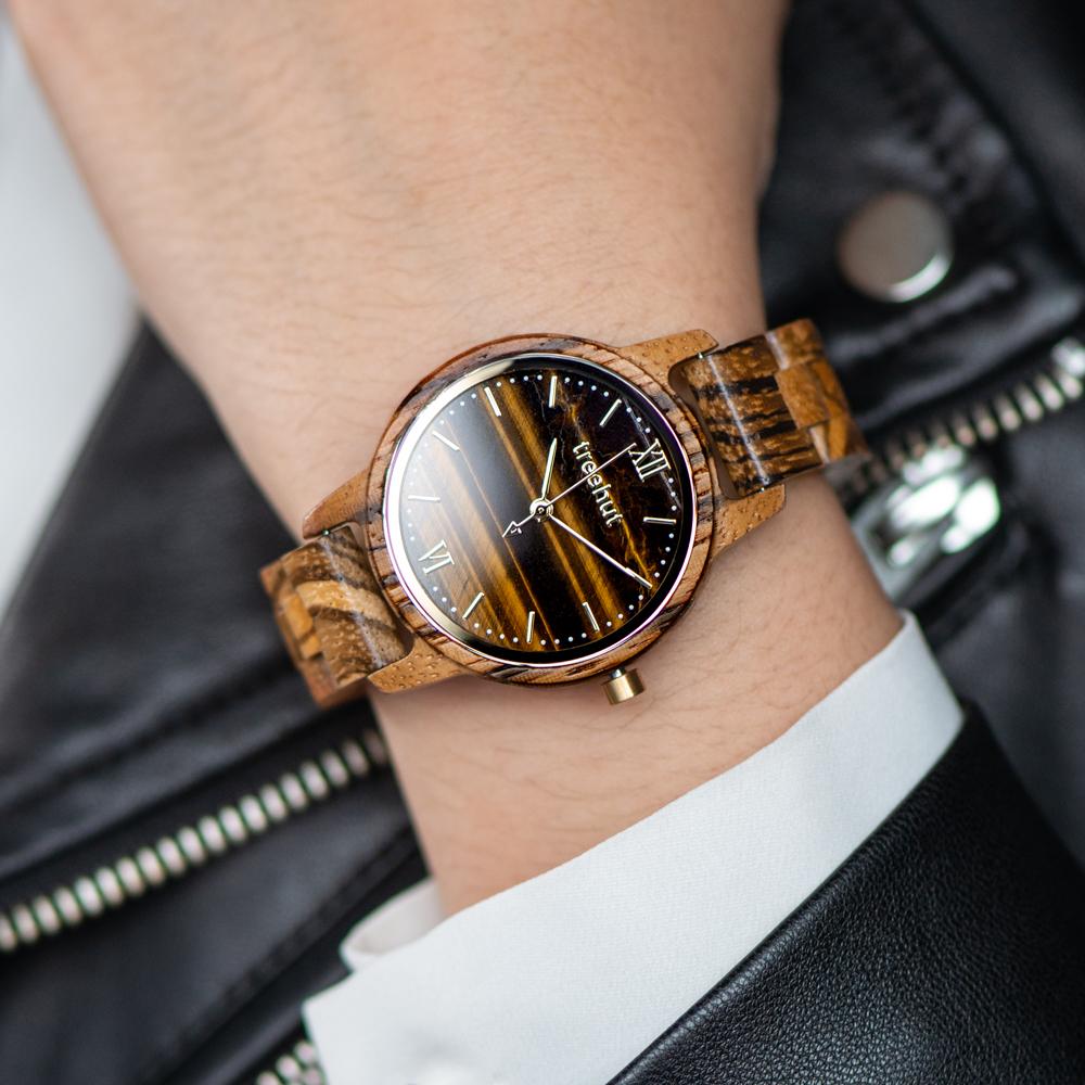 Wooden Watch for Women – Odyssey Women’s Tiger Eye Zebrawood | Treehut